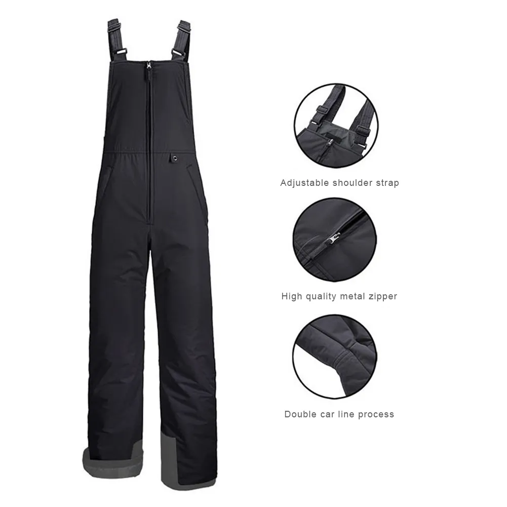 Waterproof Winter Ski Overalls for Women & Kids, Solid Color Straight ...