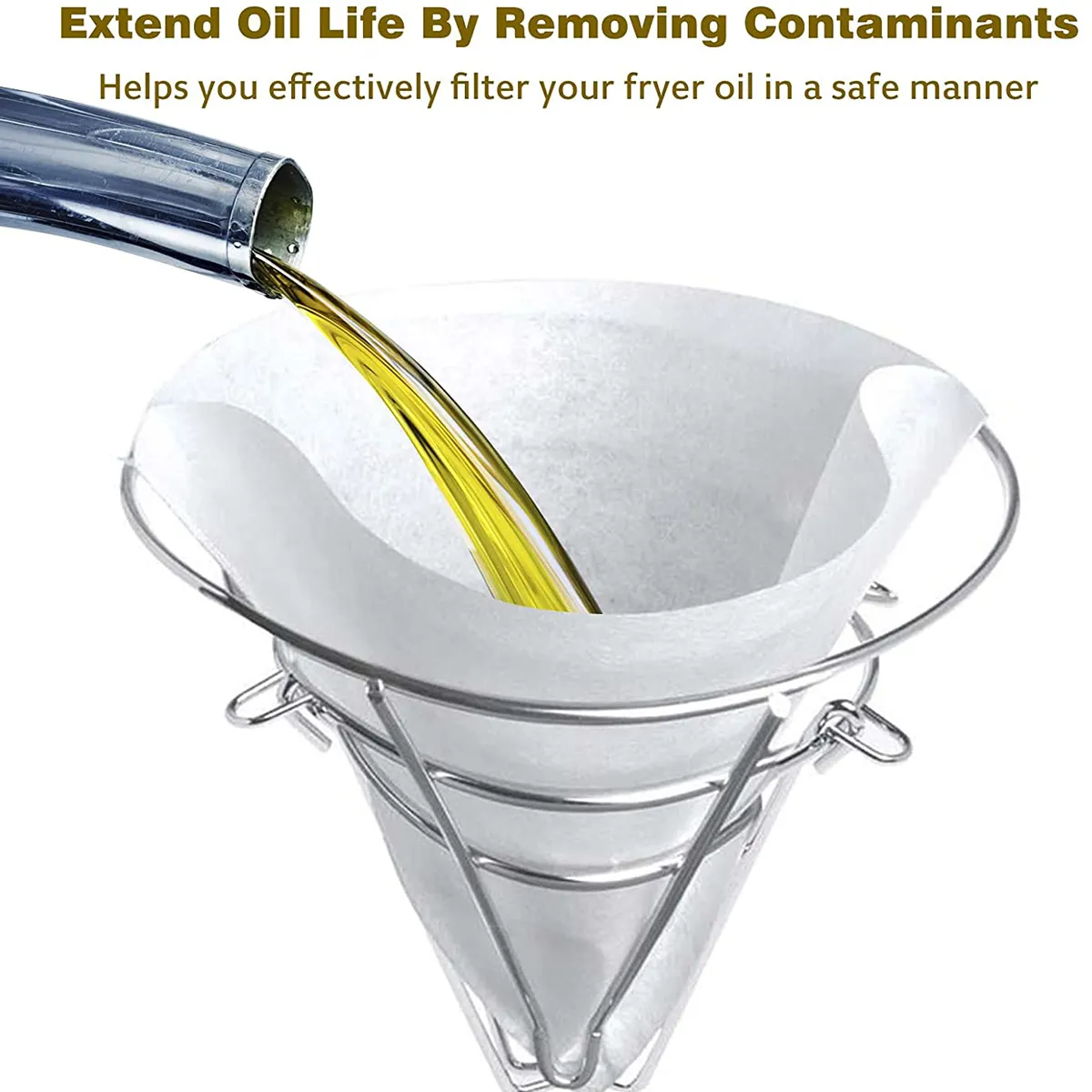 High Flow Oil Filters Non Woven Cone Filters For Cooking Oil, Fish ...