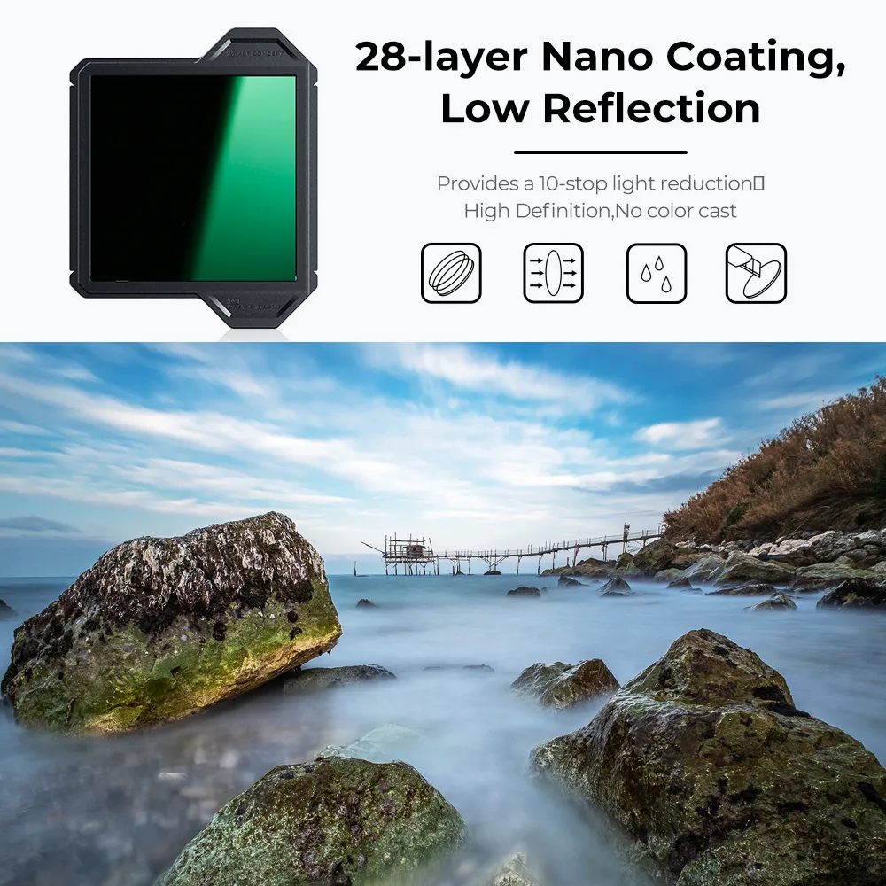 10-Piece Kit K&F Concept Pro Square Filter Holder Kit for Camera Lens ...
