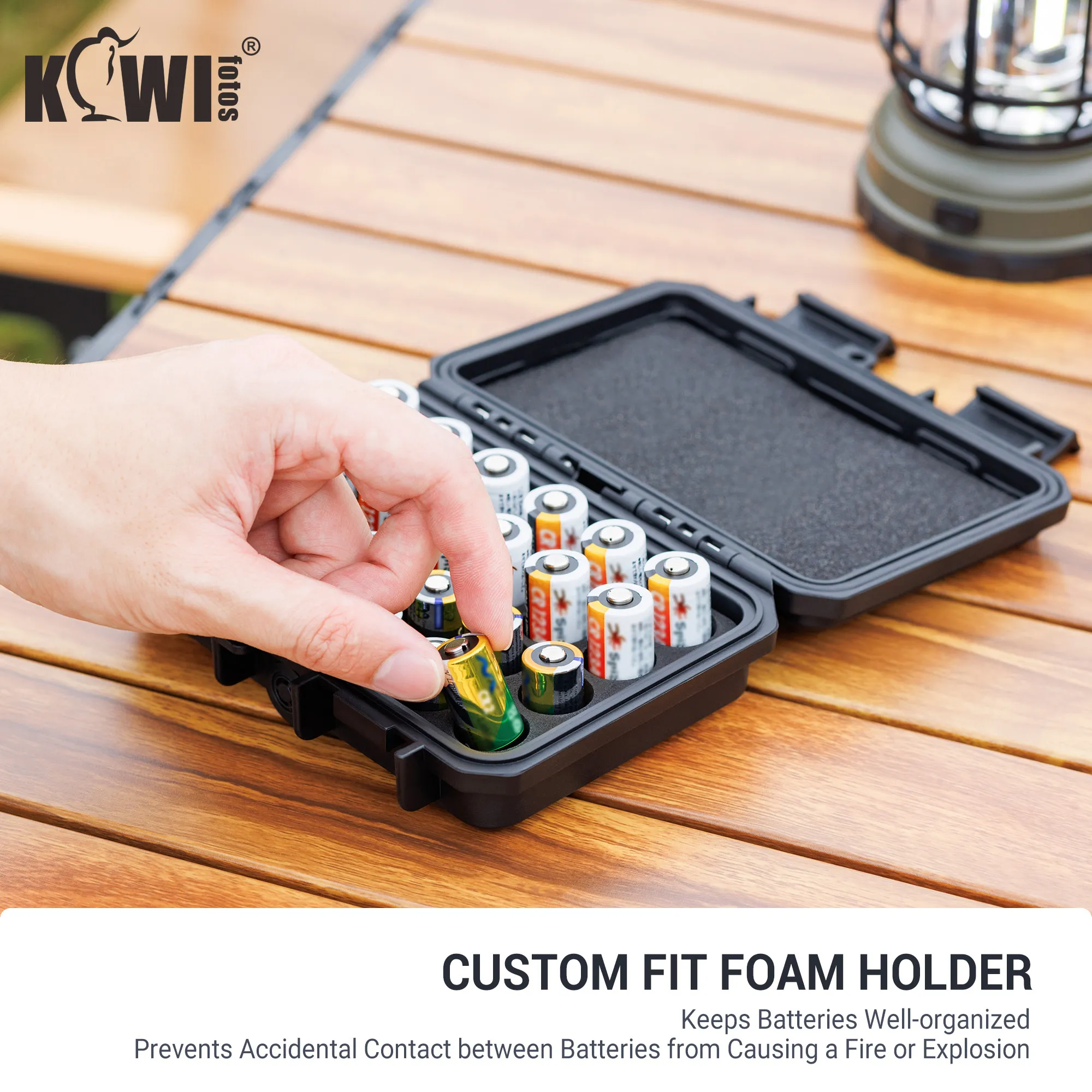 DHgate.com:IP67 Waterproof 24-Slot Hard Battery Case Organizer for CR2 ...