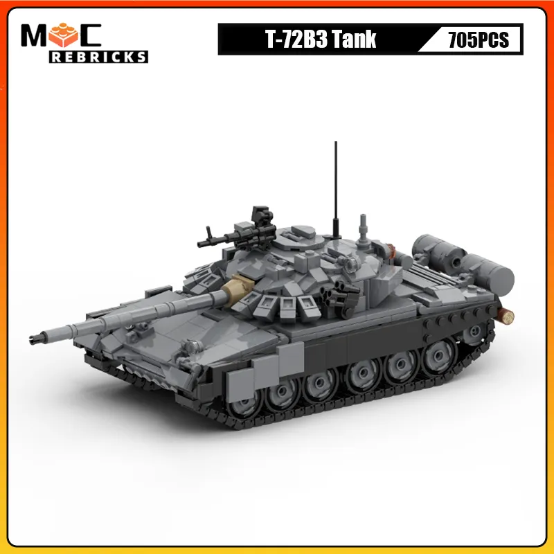 Russian Army MOC T 72B3 Main Battle Tank Building Block Survival Kits ...