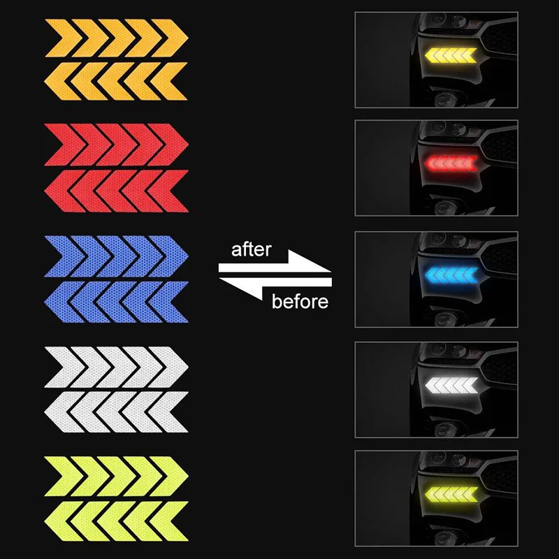 High-Visibility Car Reflective Arrow Sign Tape Sticker for Safer Night ...