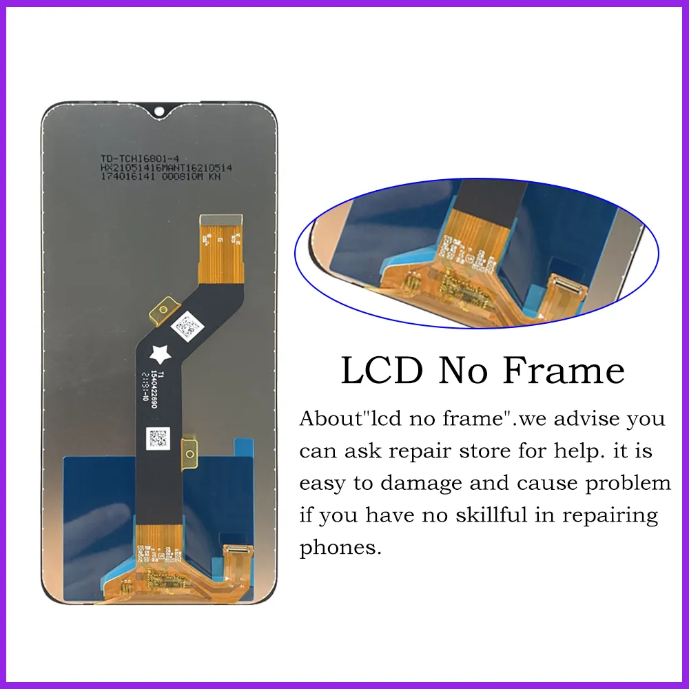 6.8 Original For Tecno Spark 7P KF7j LCD Display Touch Screen Digitizer Assembly Replacement ...