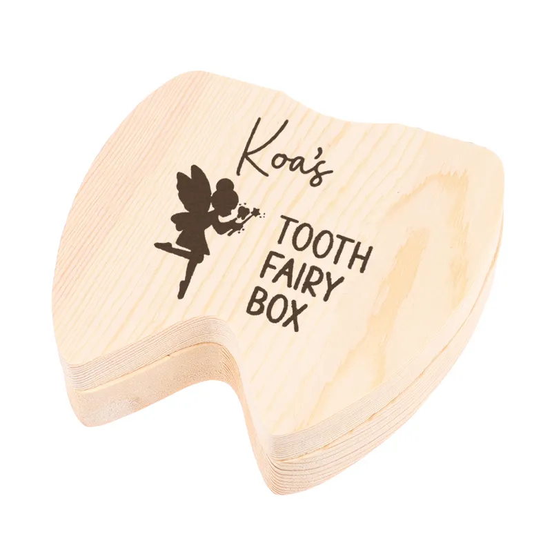 Engraved Wooden Tooth Fairy Box Personalized Keepsake For First Tooth ...