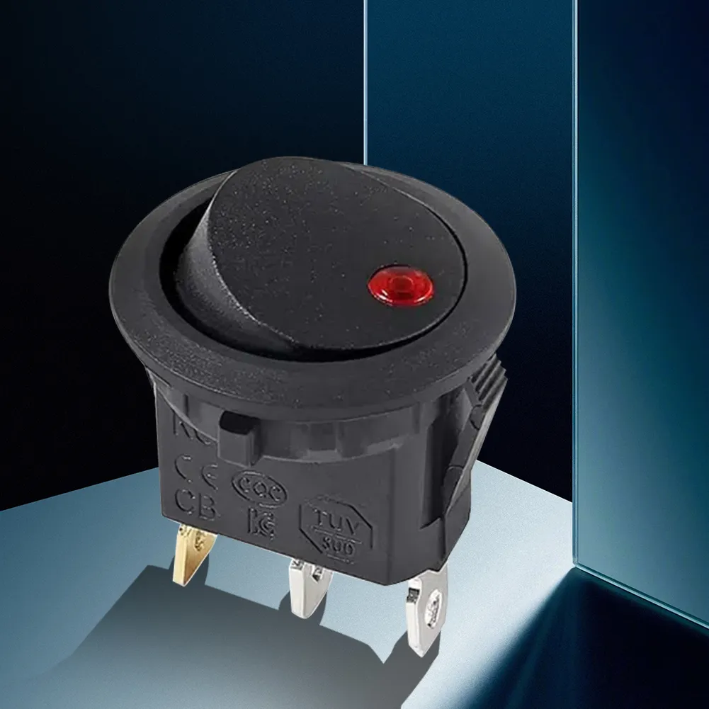 DHgate.com:4Pcs Round Rocker Toggle Switch 3 Pins DC 12V 20A SPST ON ...