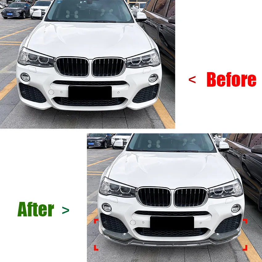 BMW X3 F25 X4 F26 LCI M Sport Front Bumper Lip Splitter Diffuser ABS ...