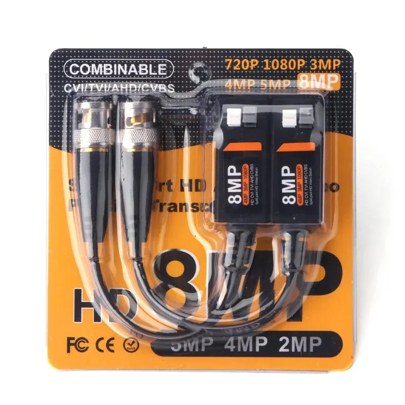 HD BNC Passive Video Balun: 8MP 4K Twisted Pair Transmitter for ...