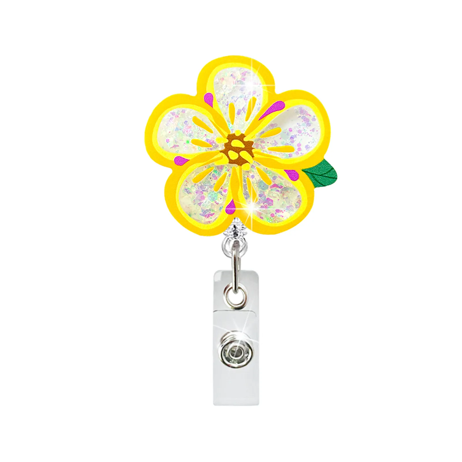 2 Pack Retractable Badge Holders With Cute Flower Design 2 Pack Cute ...