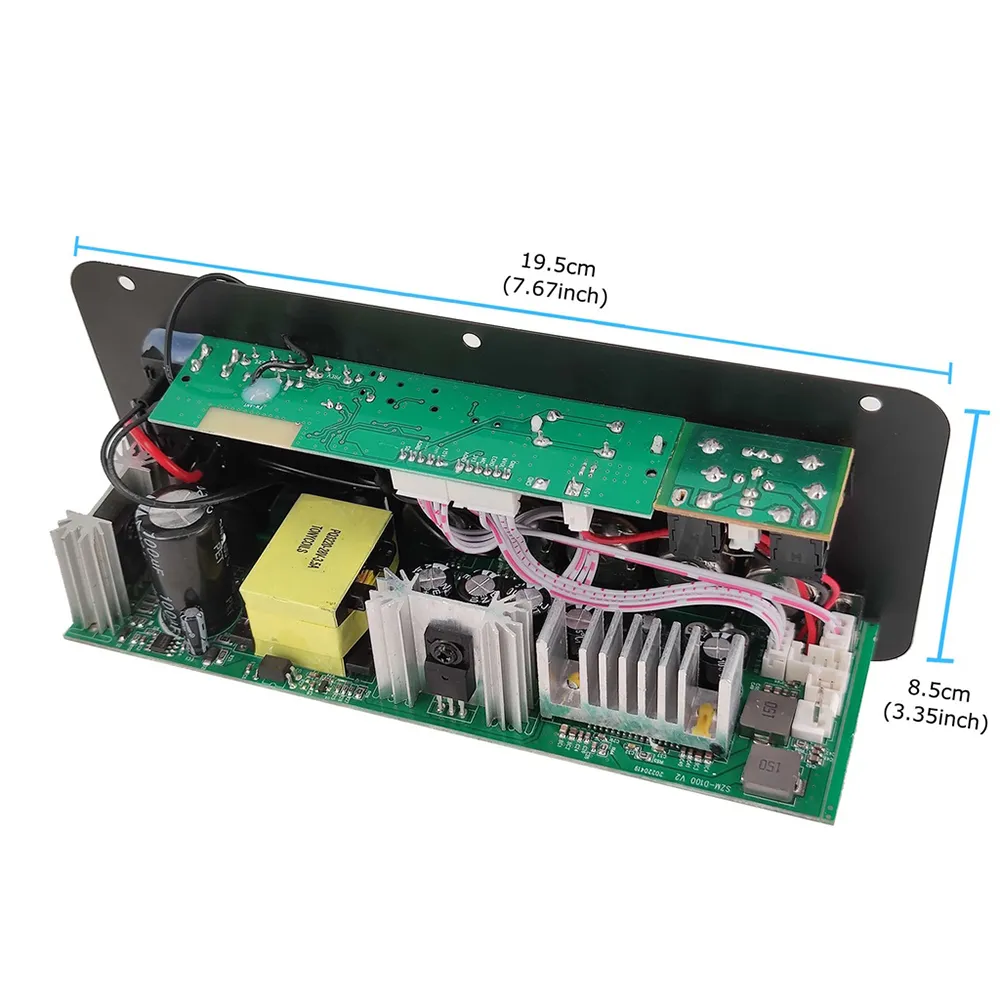 D100W 12-220V Bluetooth Power Amplifier Board - Dual Mic AMP for ...