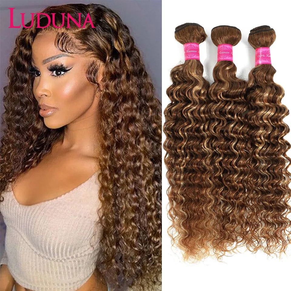 DHgate.com:Luxurious Peruvian Deep Wave Ombre Blonde Human Hair Weave ...