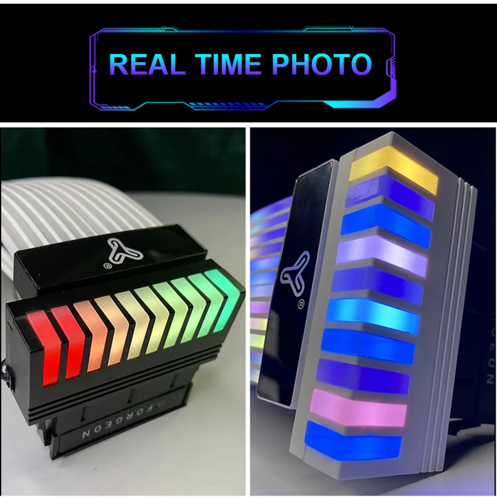 90° ATX 24-Pin Power Adapter w/ 9 LED ARGB, 5V 3-Pin AURA Sync ...