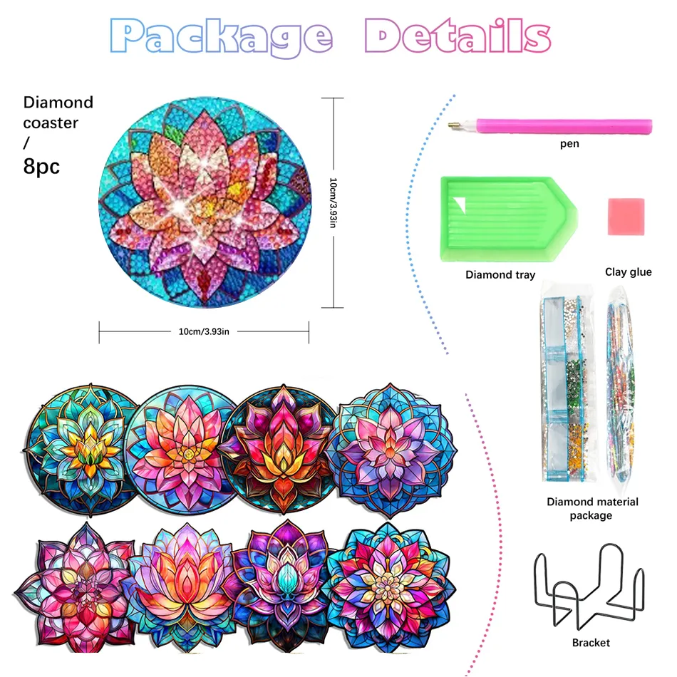 DIY Diamond Painting Coasters for Adults & Kids - /Sets with Holder ...
