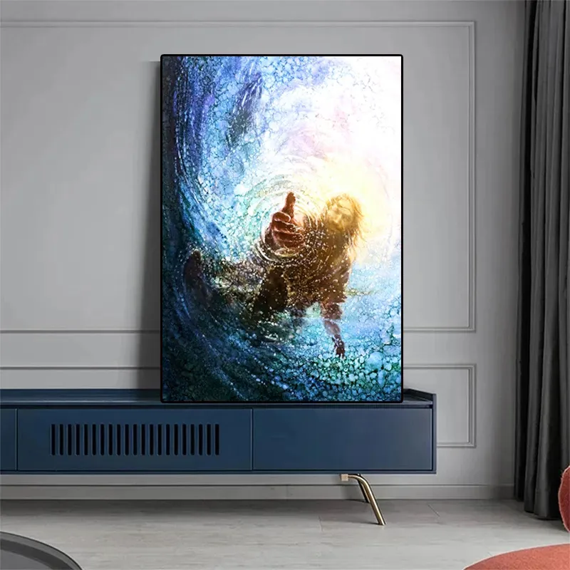 Jesus Canvas Painting Christian Wall Art, Inspirational Religious ...