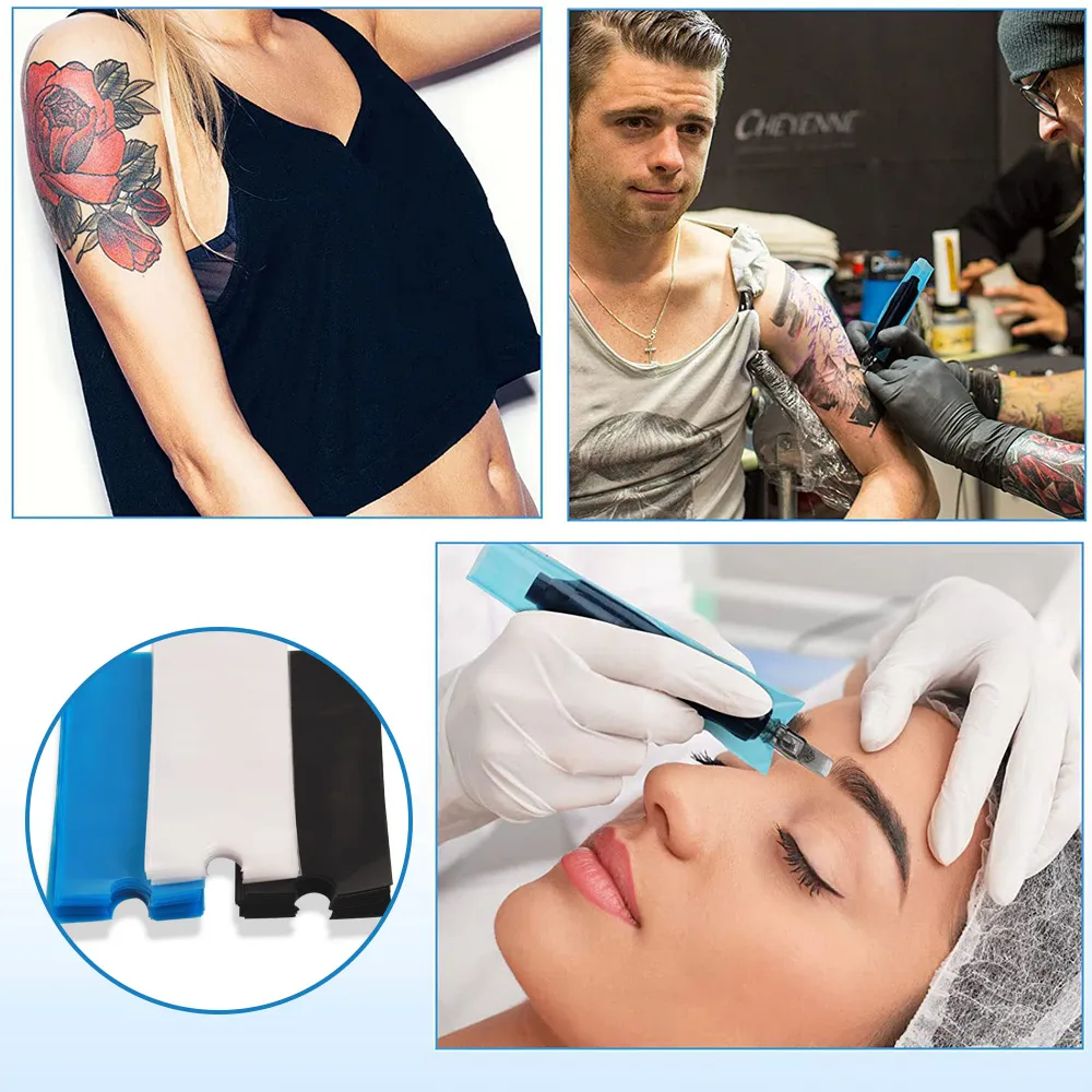 Disposable Tattoo Pen Covers: Black, White, and Blue Tattoo Machine ...