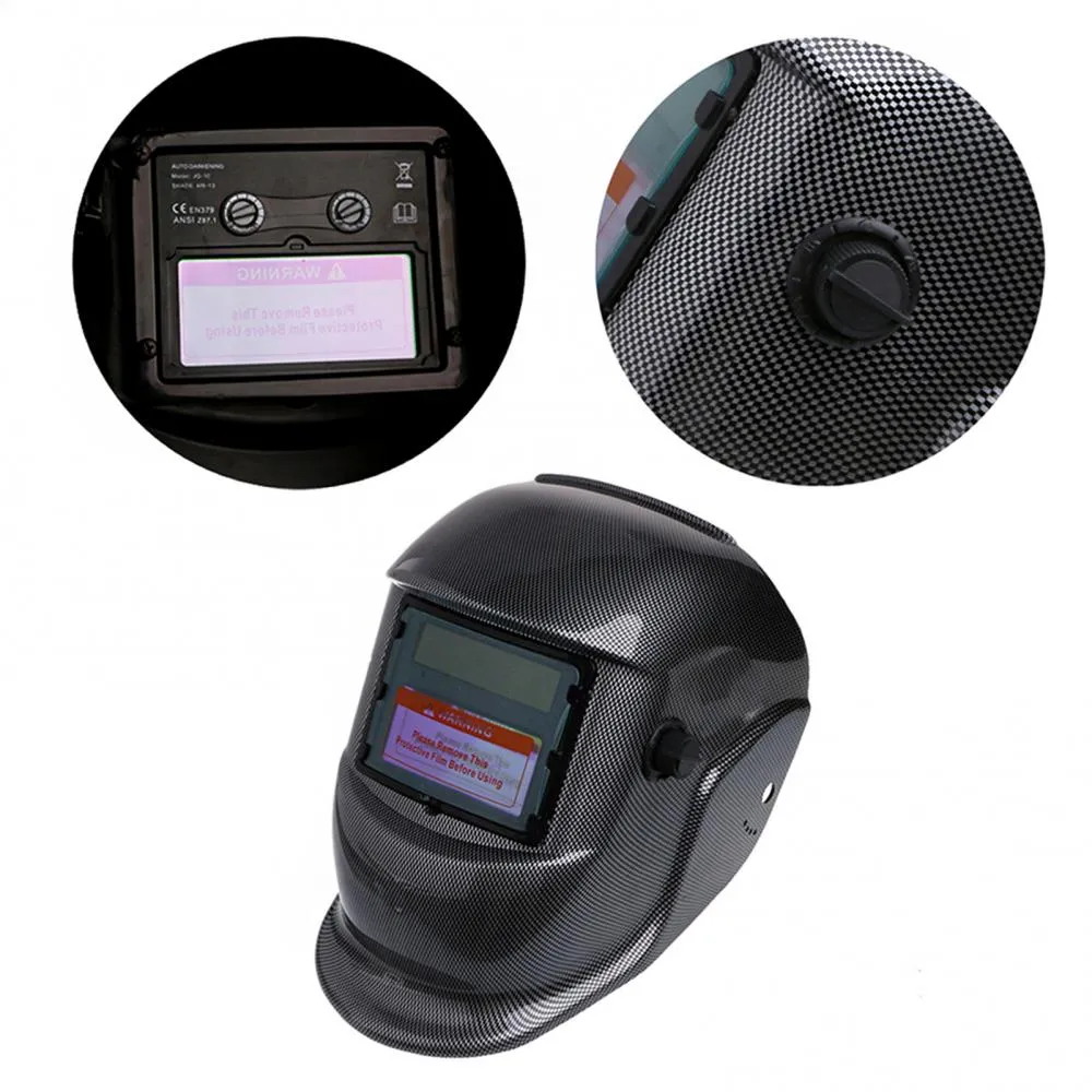 Welding Helmet Adjustable Shade Solar Powered Auto Darkening Lens ...