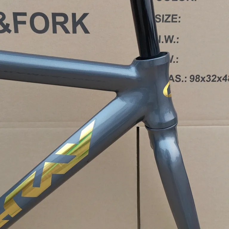 Gray Team Style Single Speed Fixed Gear Bike 12x12 Frameset With Front ...