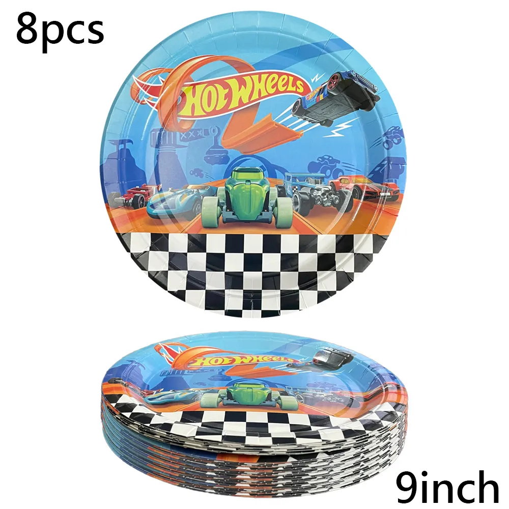 Hot Wheels Racing Theme Party Decor Checkered Banner Camping Melamine ...