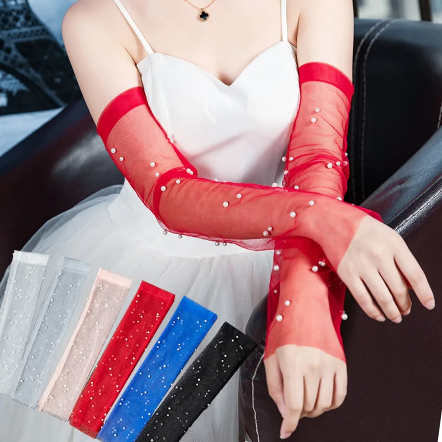 New Arrival Detachable Bridal Lace Sleeves Wedding Party Long Sleeves Arm Decor with Pearl ...