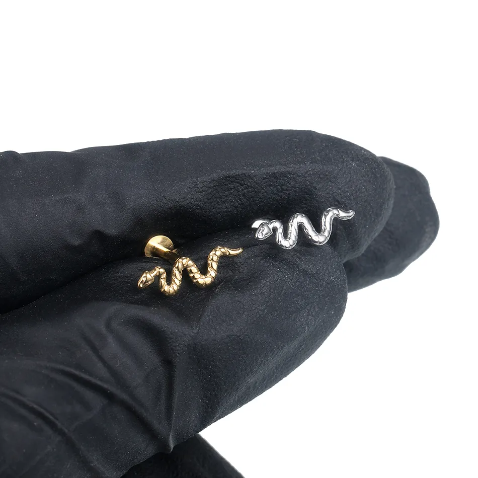 Titanium Internal Thread Ear Stud Labret Stud Lip Ring Cartilage Helix ...