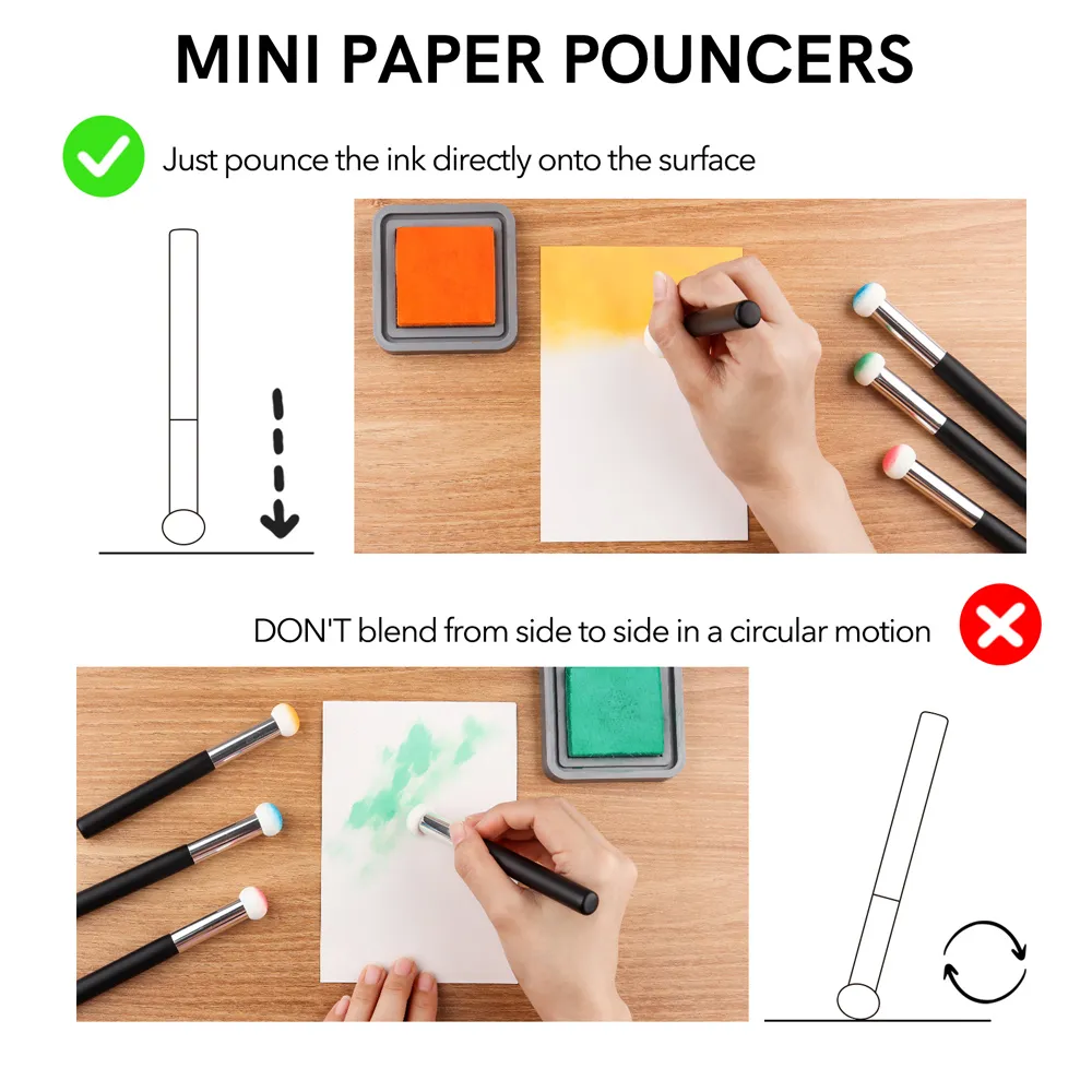 DHgate.com:Bundle Deals 7-16pcs Mini Paper PouncersSoft Ink Sponge ...