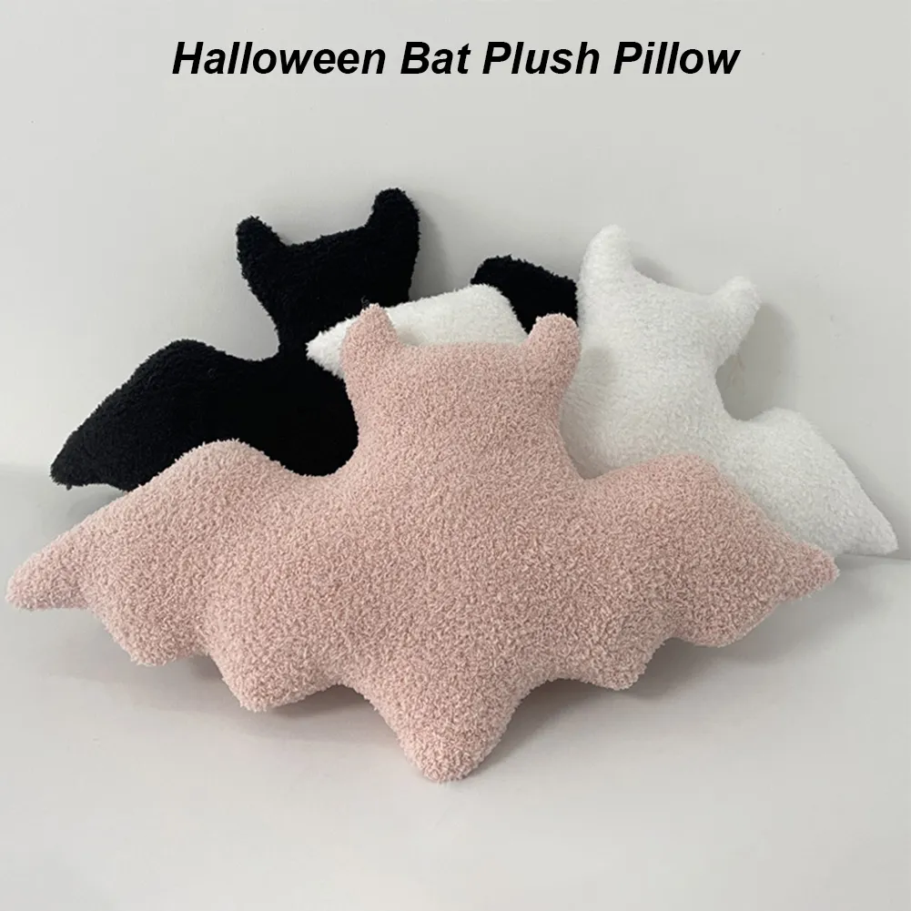 Halloween Bat Plush Throw Pillow - Soft Stuffed Bat Decorative Pillow ...