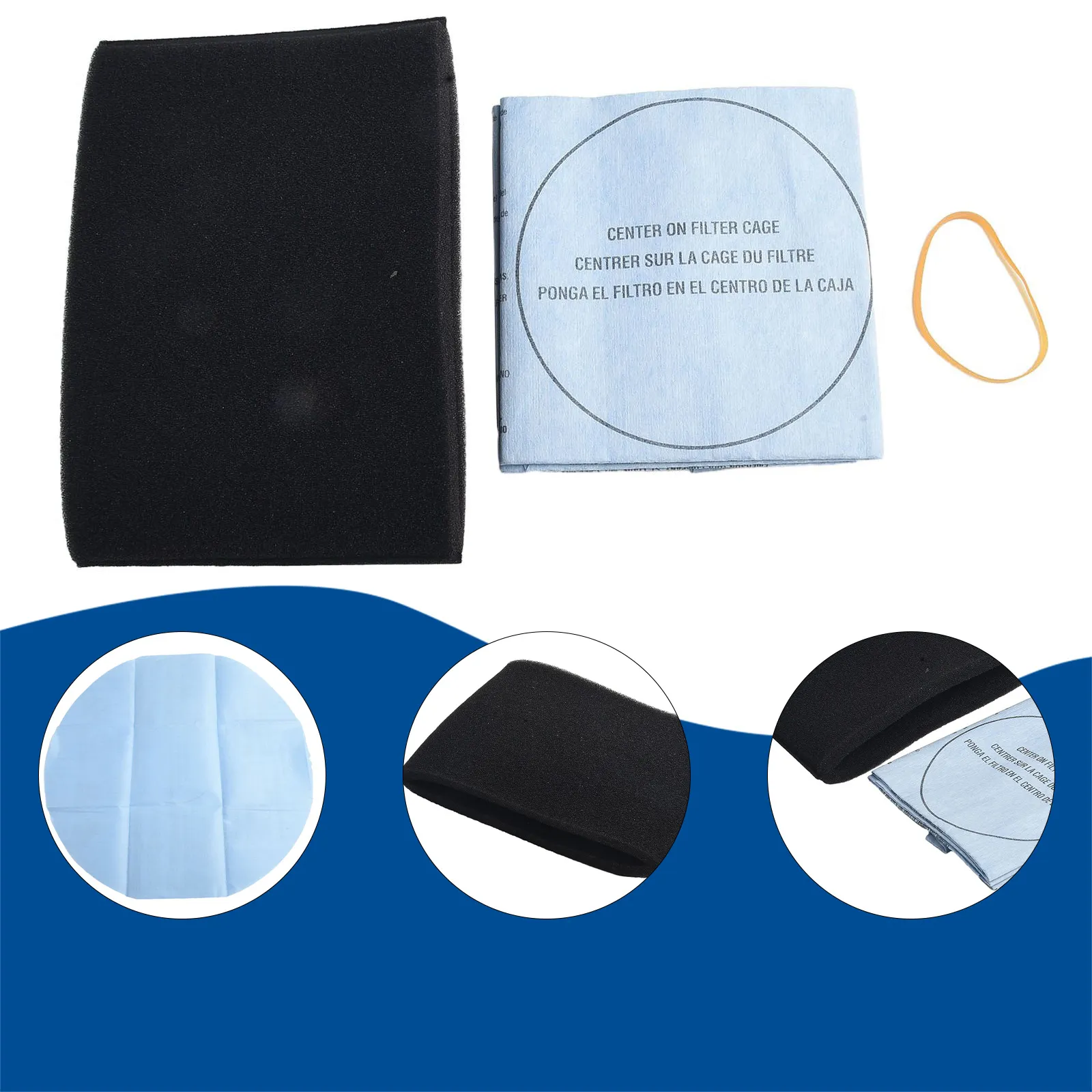 Filter Bags For Shop Vac Wet/Dry Vacuum Cleaners 9010700 Filter Foam ...
