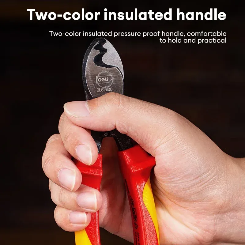 6/10 Inch 1000V Insulated Cable Cutter Electrician Professional Pliers ...