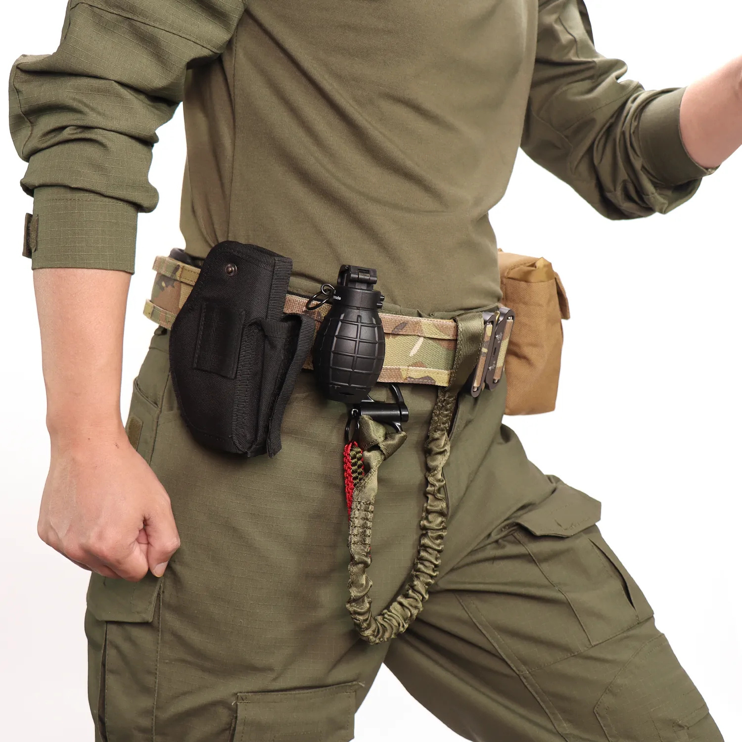 Tactical 2 Combat Belt With Quick Release Bib Overall Buckles And MOLLE ...