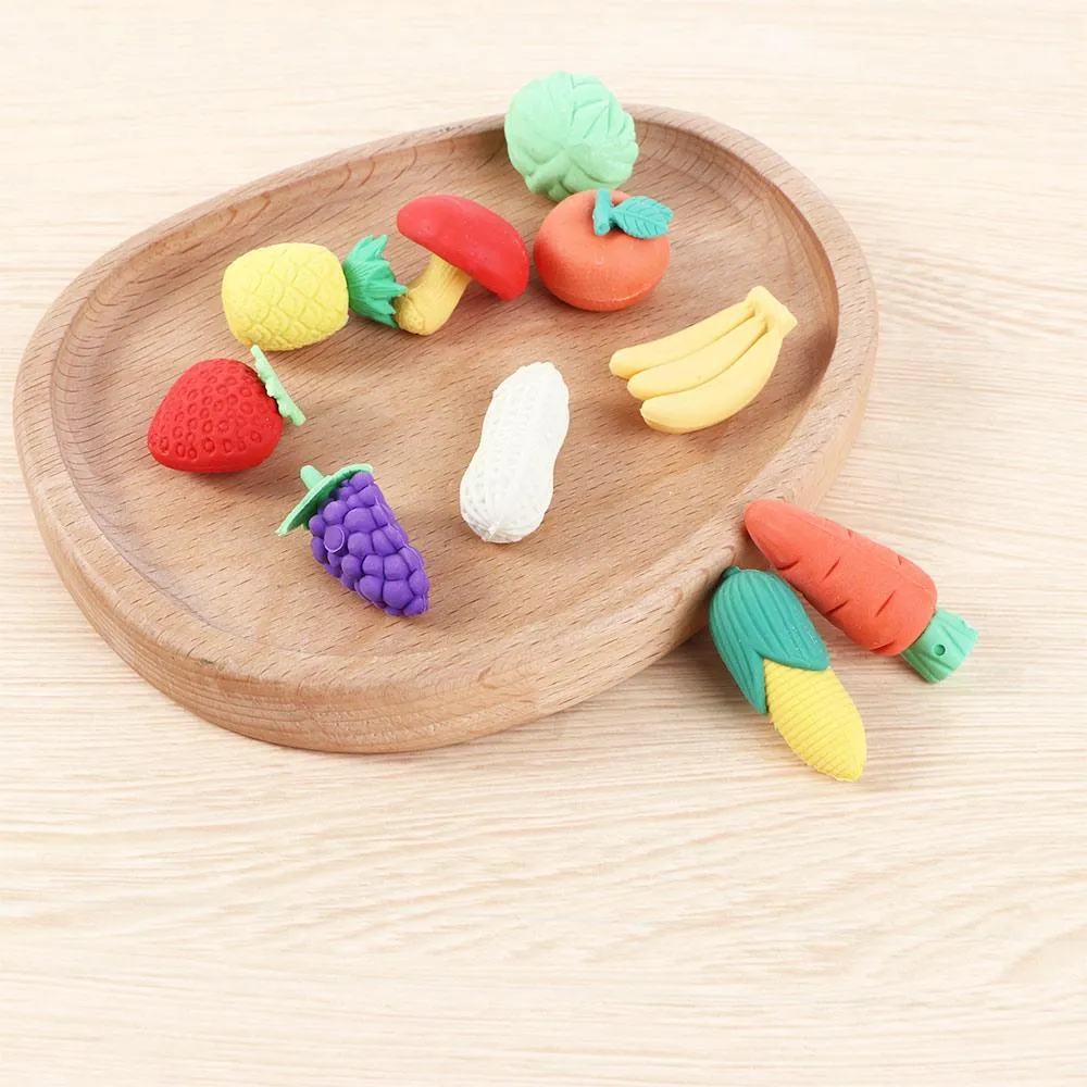 DHgate.com:Mini Fruit & Vegetable Erasers - 10Pcs Colorful Tiny Food ...