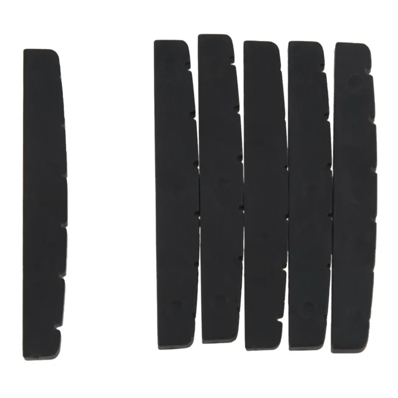 Premium Set of 6 Black Guitar Top Nuts and 1 Vintage Cattle Bone Six ...