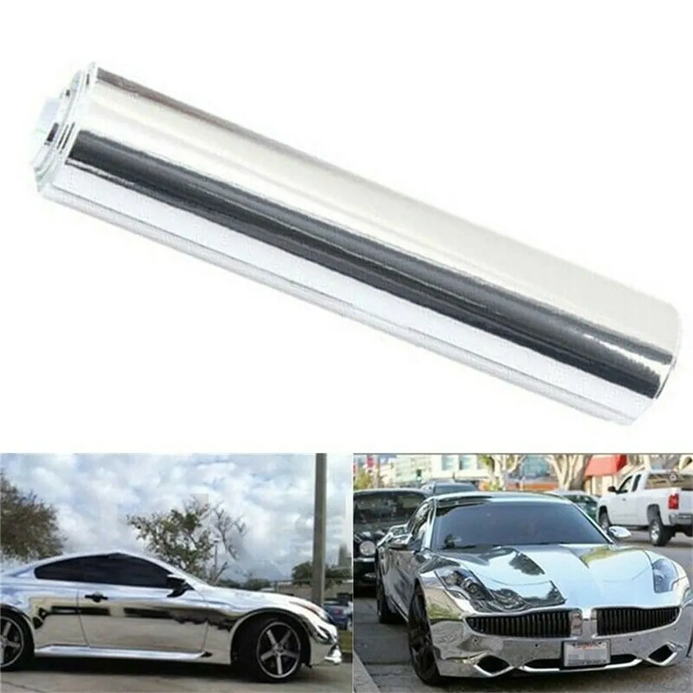 Silver Chrome Vinyl automotive wrap near me Decal...