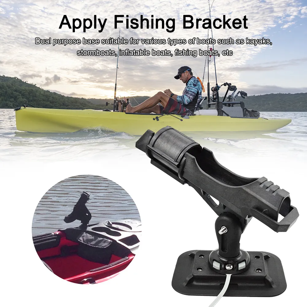 Inflatable Boat Fishing Rod Holder Mount - Collapsible Kayak Pole ...