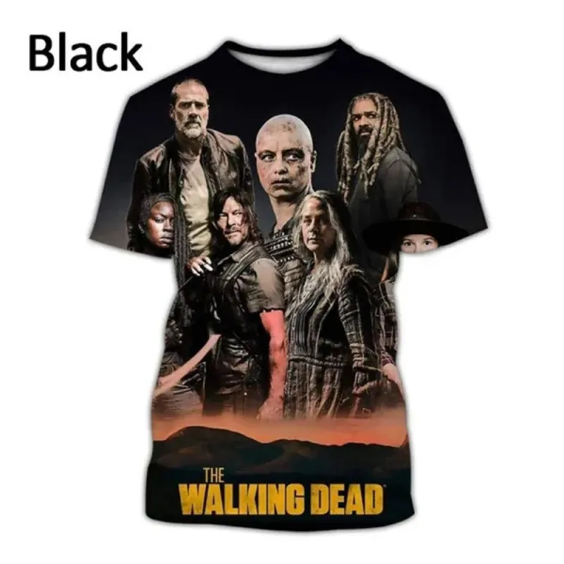 Men's and Women's Horror Movie Walking Dead 3D Graphic Tees: Unique ...