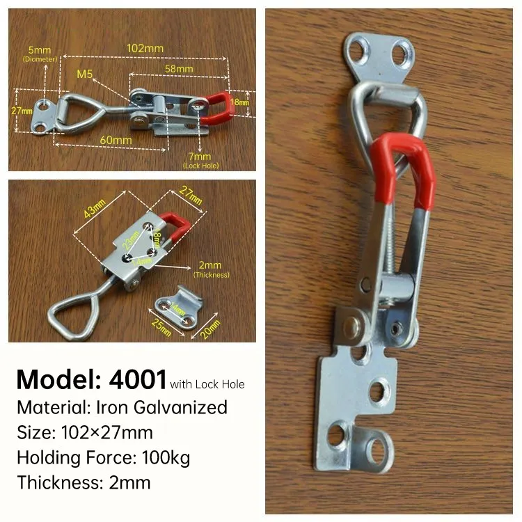Adjustable Door Latch Toggle Clamp: Heavy Duty Horizontal Hold Down ...