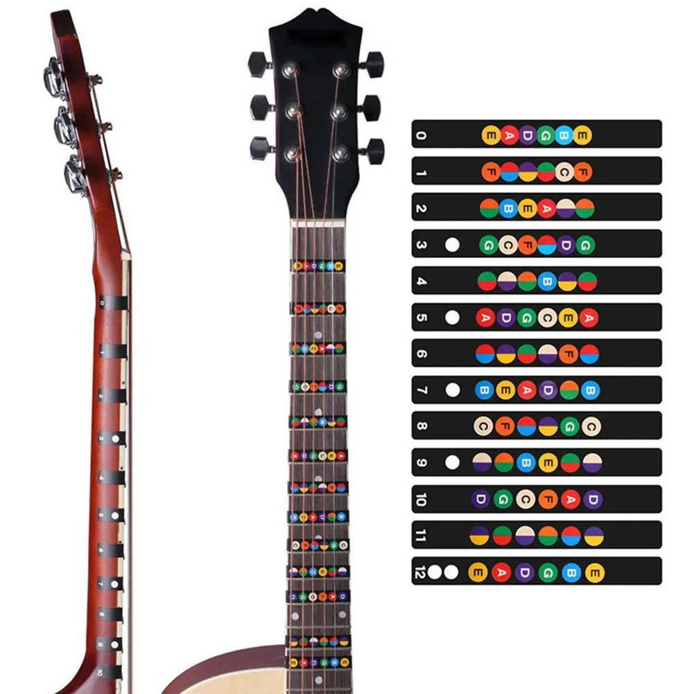 Wholesale Guitar Fretboard Stickers Scales Notes Fret Decals Beginner ...