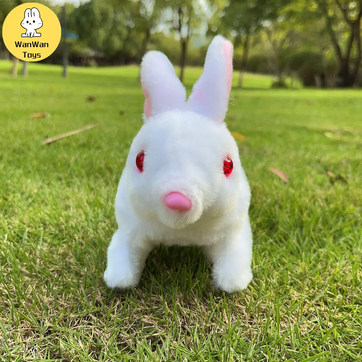 DHgate.com:Interactive Realistic Soft Red-eyed White Rabbit Plush Toy ...