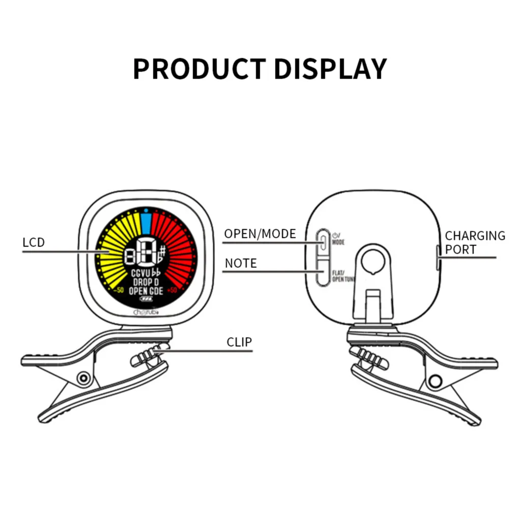 Ukulele Tuner with Mic: Rechargeable Guitar, Violin, and Ukulele Tuning ...