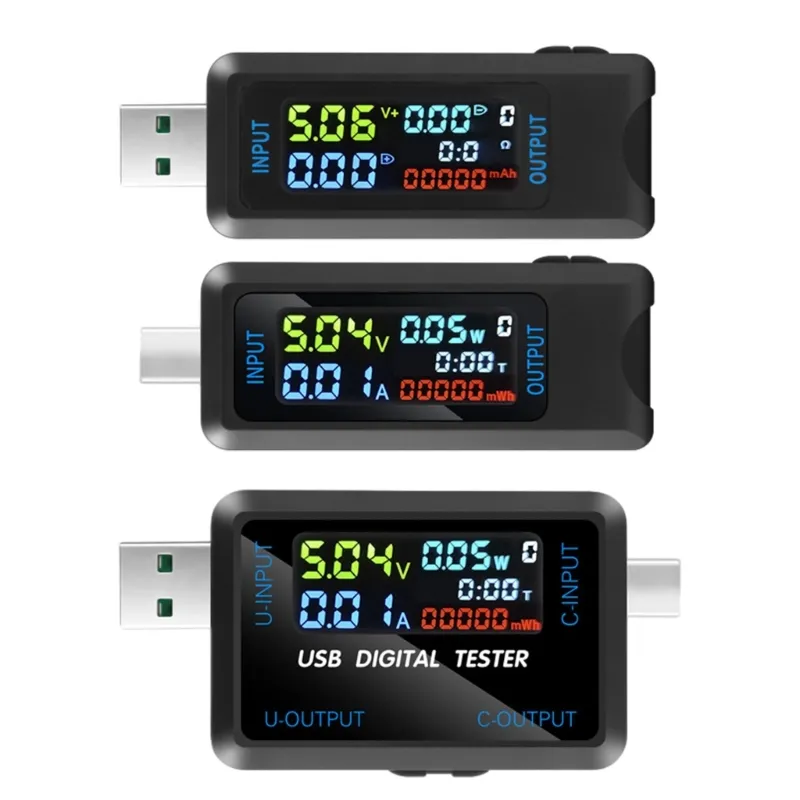 USB C Tester | Digital Power Meter Multimeter Voltage & Current Testing ...
