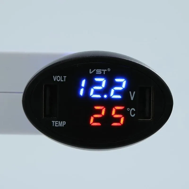 DHgate.com:3in1 12V/24V Car Digital Voltmeter Auto Dual USB Car Charger ...