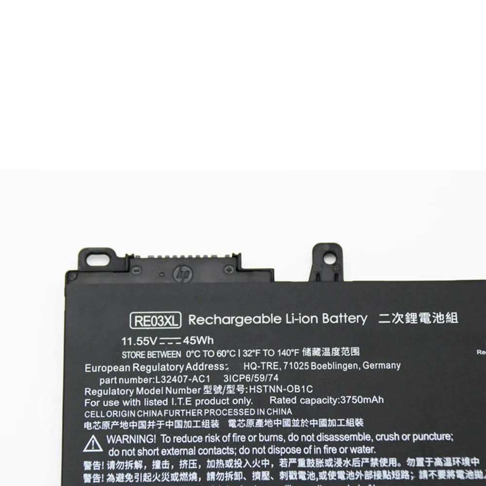Genuine RE03XL 45Wh Laptop Replacement Battery for HP ProBook 430 440 ...