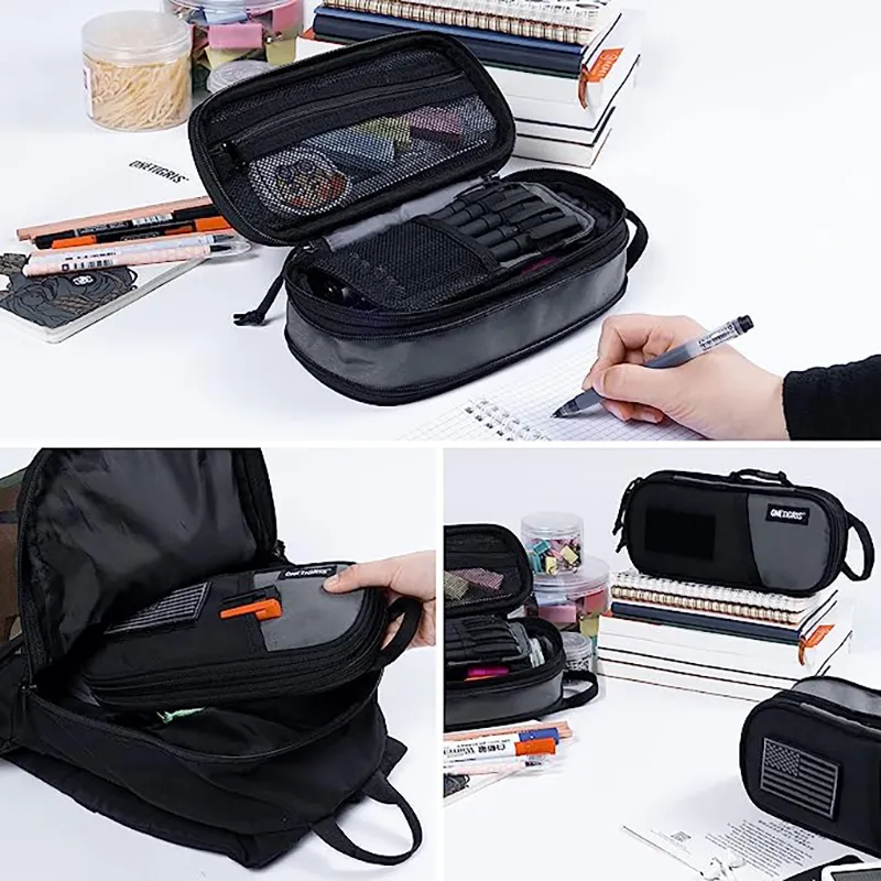 2024 OneTigris Canvas Pencil Case for Boys & Girls, Large Capacity ...