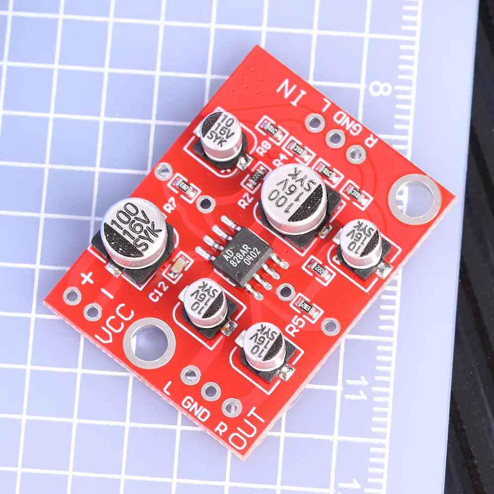 Stereo Microphone Preamplifier Board Module Preamp AD828 Chip Power ...