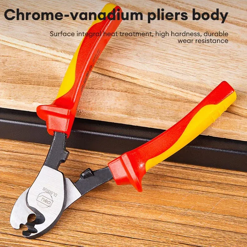 6/10 Inch 1000V Insulated Cable Cutter Electrician Professional Pliers ...