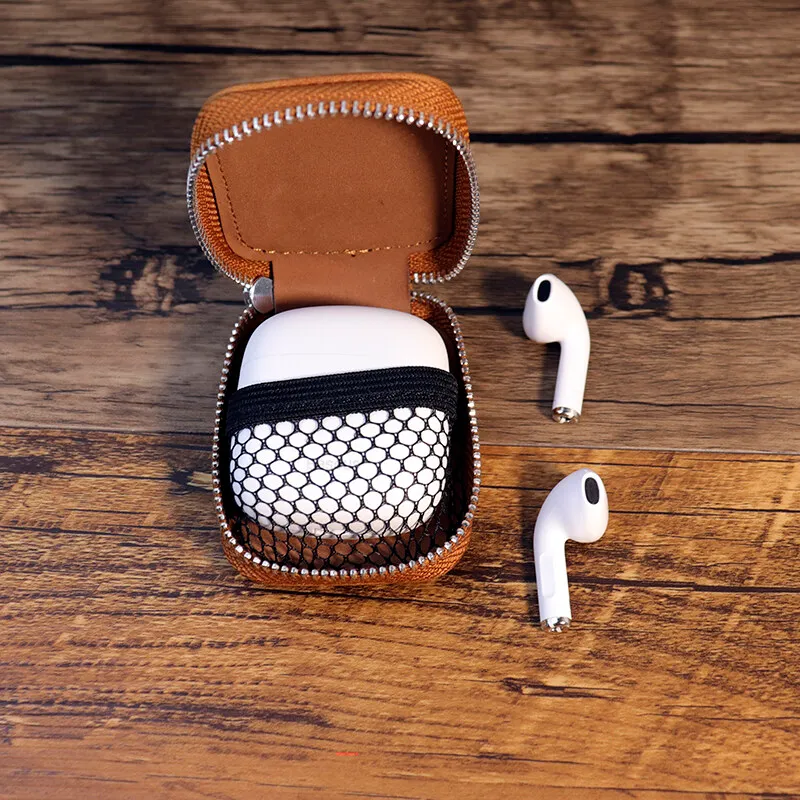 DHgate.com:Minimalist Earphone Pouch with Keychain: Premium PU Leather ...