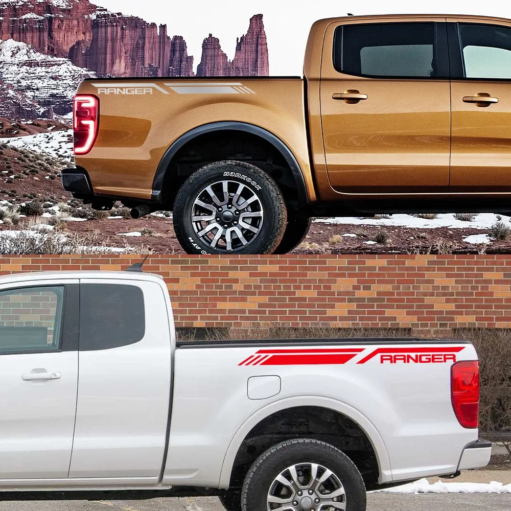 Pickup Side Stickers For Ford Ranger Raptor T6 T7 T8 Vinyl Stripes ...