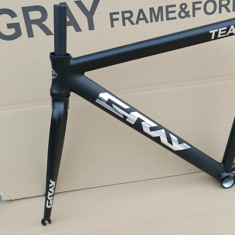 Gray Team Style Single Speed Fixed Gear Bike 12x12 Frameset With Front ...