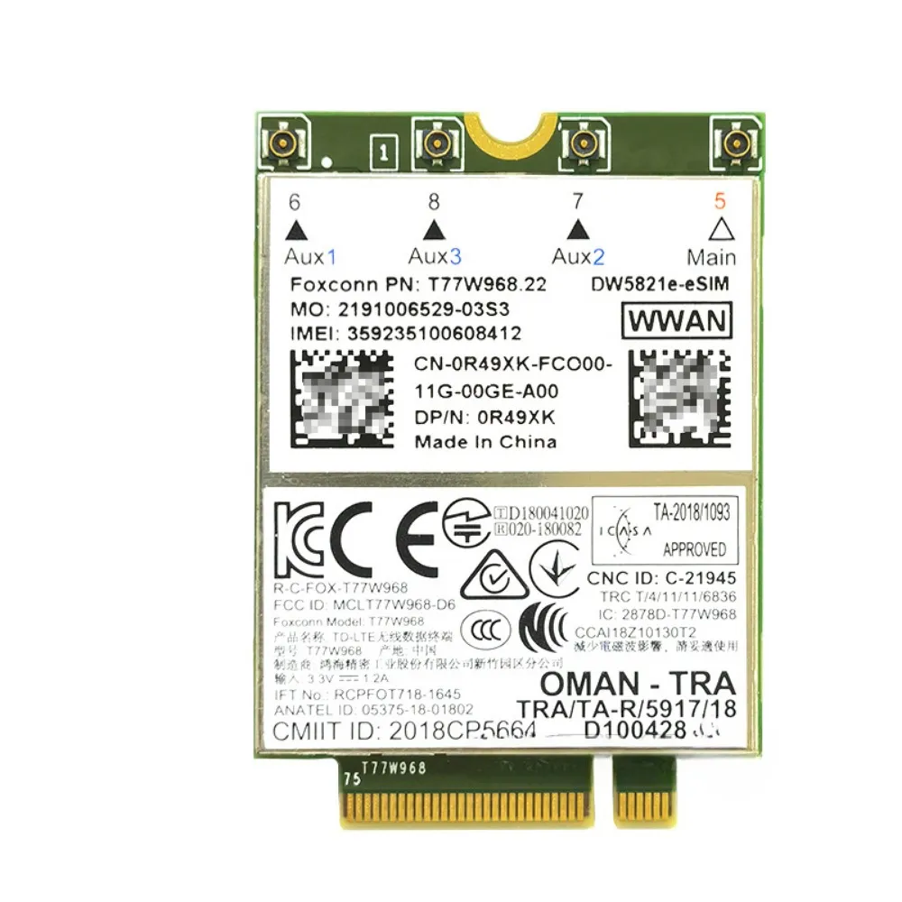 DHgate.com:T77W968 For Dell DW5821e-eSIM LTE Cat16 4G WWAN Card Module ...