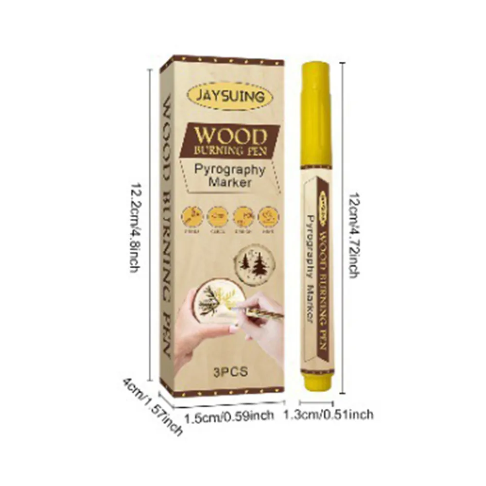 Wood Burning Marks Pen Set: High Quality Non-Leak Paint Pens for ...