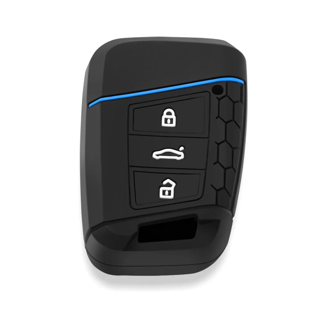 Silicone key holder shell case for Skoda Superb A7 Karoq VW Passat B8 ...