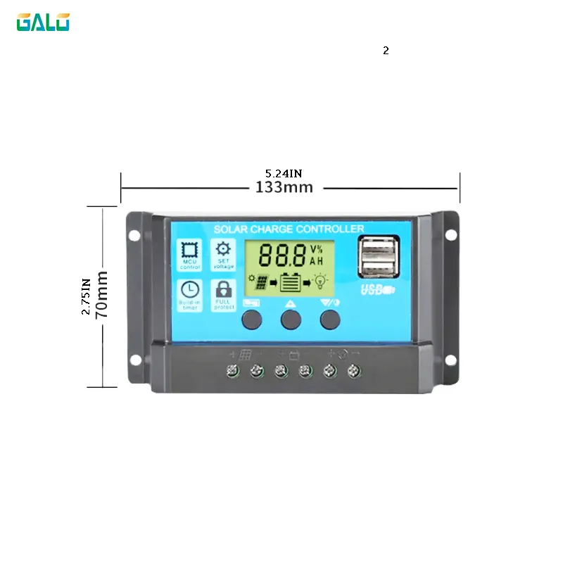 Solar Charge Controller 10A 20A 30A 12V/24V With LCD... From Ddmymaster ...